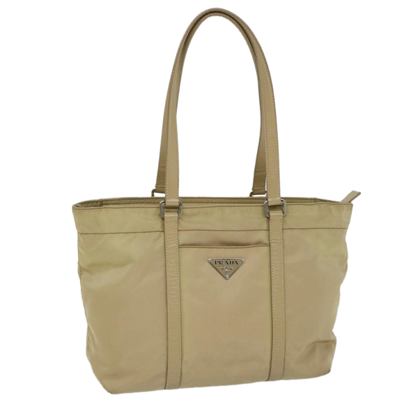 Prada | Bags | Prada Tote Bag Nylon Beige Auth Ac2374 | Poshmark